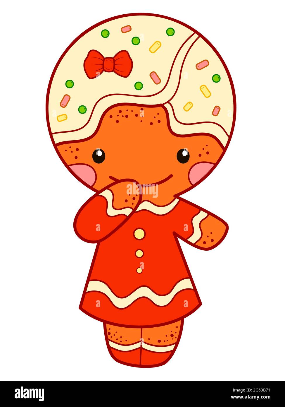 Christmas cartoons clip art . Gingerbread man clipart illustration ...