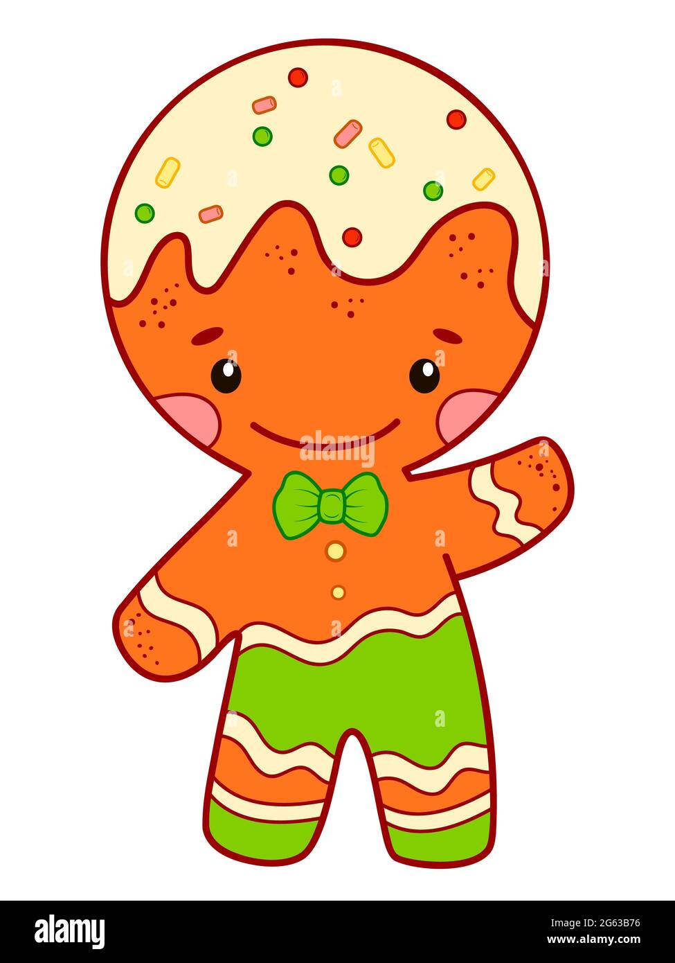 Christmas cartoons clip art . Gingerbread man clipart illustration ...