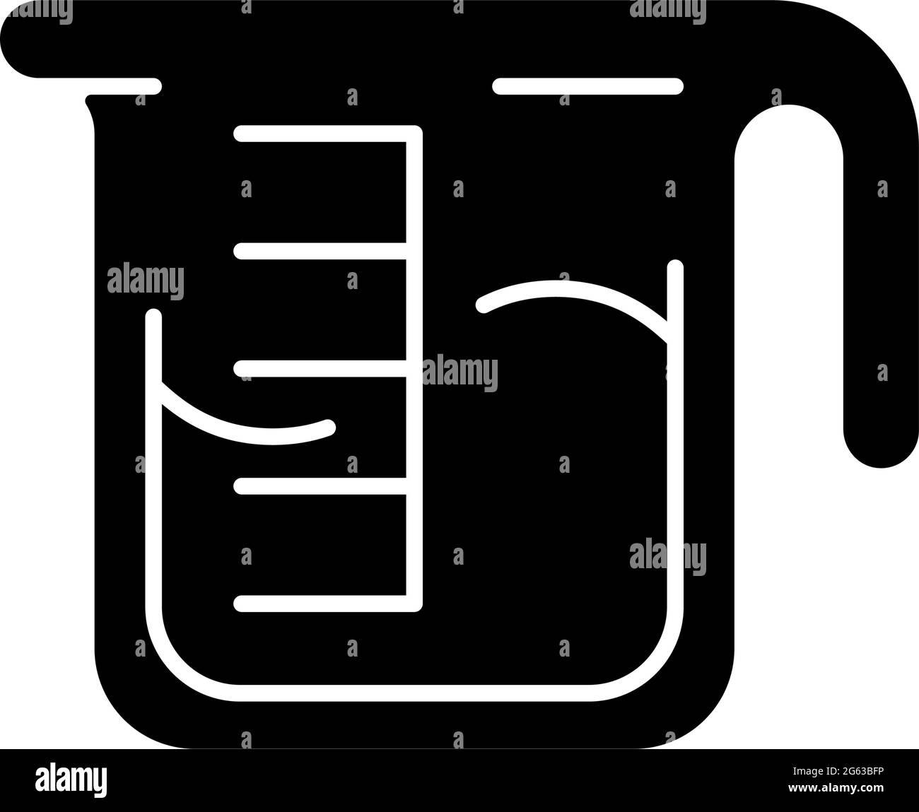 Coffee measuring cup black glyph icon Stock Vector Image & Art - Alamy