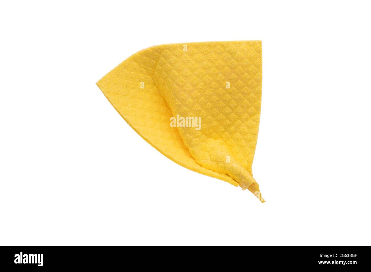 Square yellow rag isolated on white background Stock Photo - Alamy