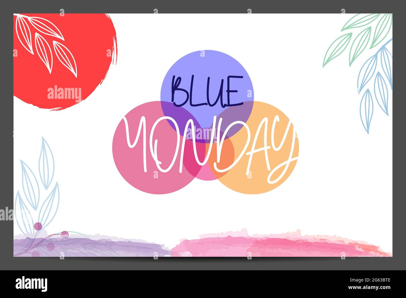 blue monday word text typography design logo icon in white background ...