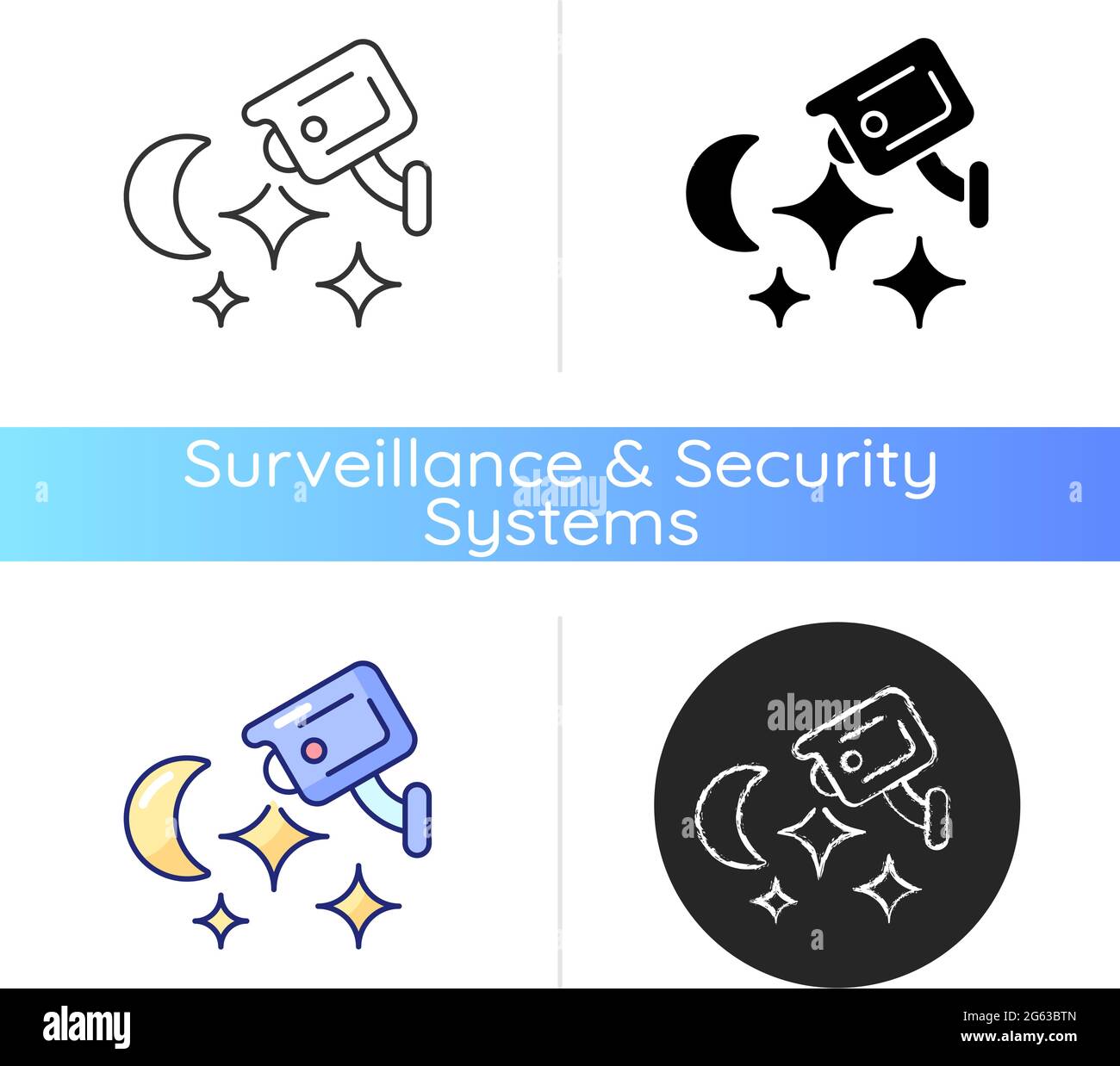 Home security system with night vision icon Stock Vector Image & Art ...