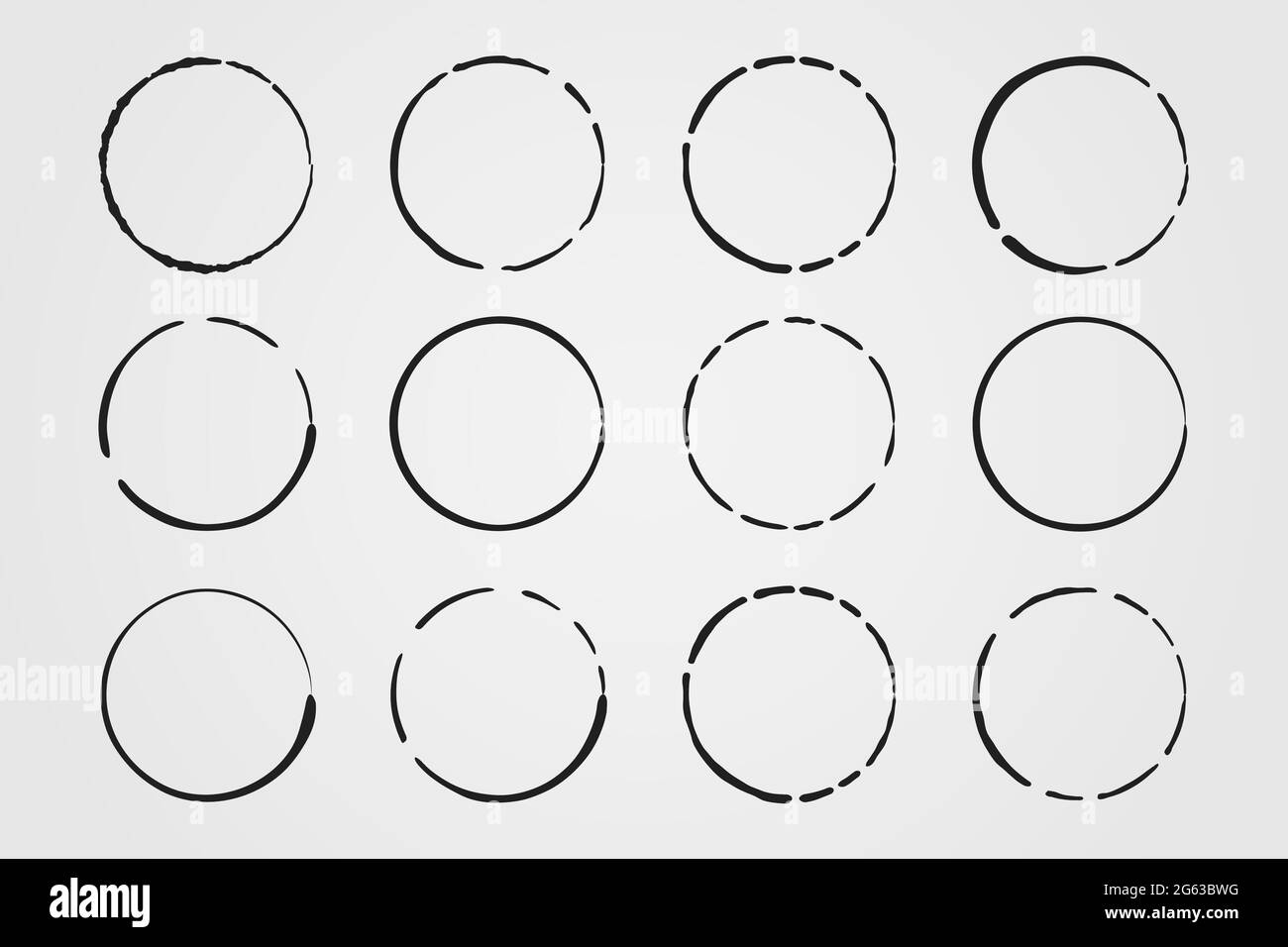 new collection set of vector Grunge frame collection. rounded Grunge ...