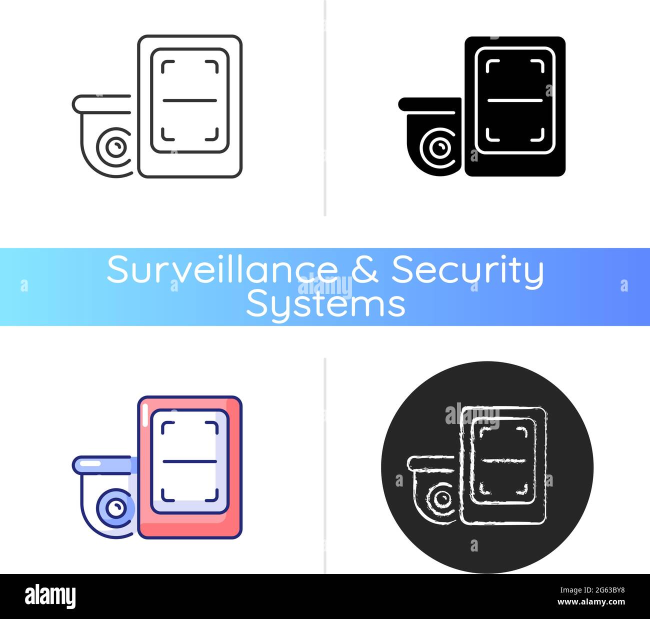 Remote monitoring with surveillance system icon Stock Vector Image ...