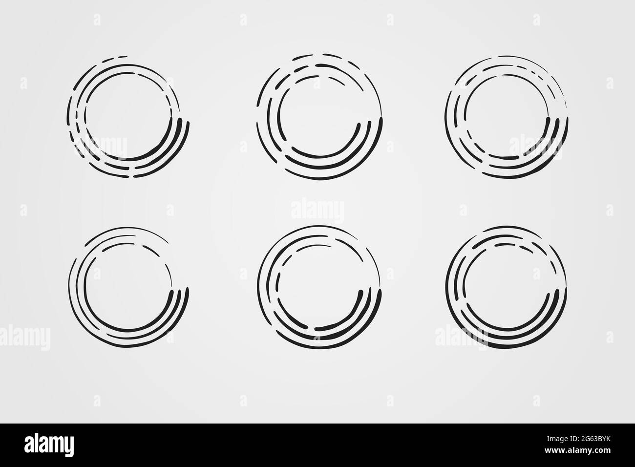 new collection set of vector Grunge frame collection. rounded Grunge ...