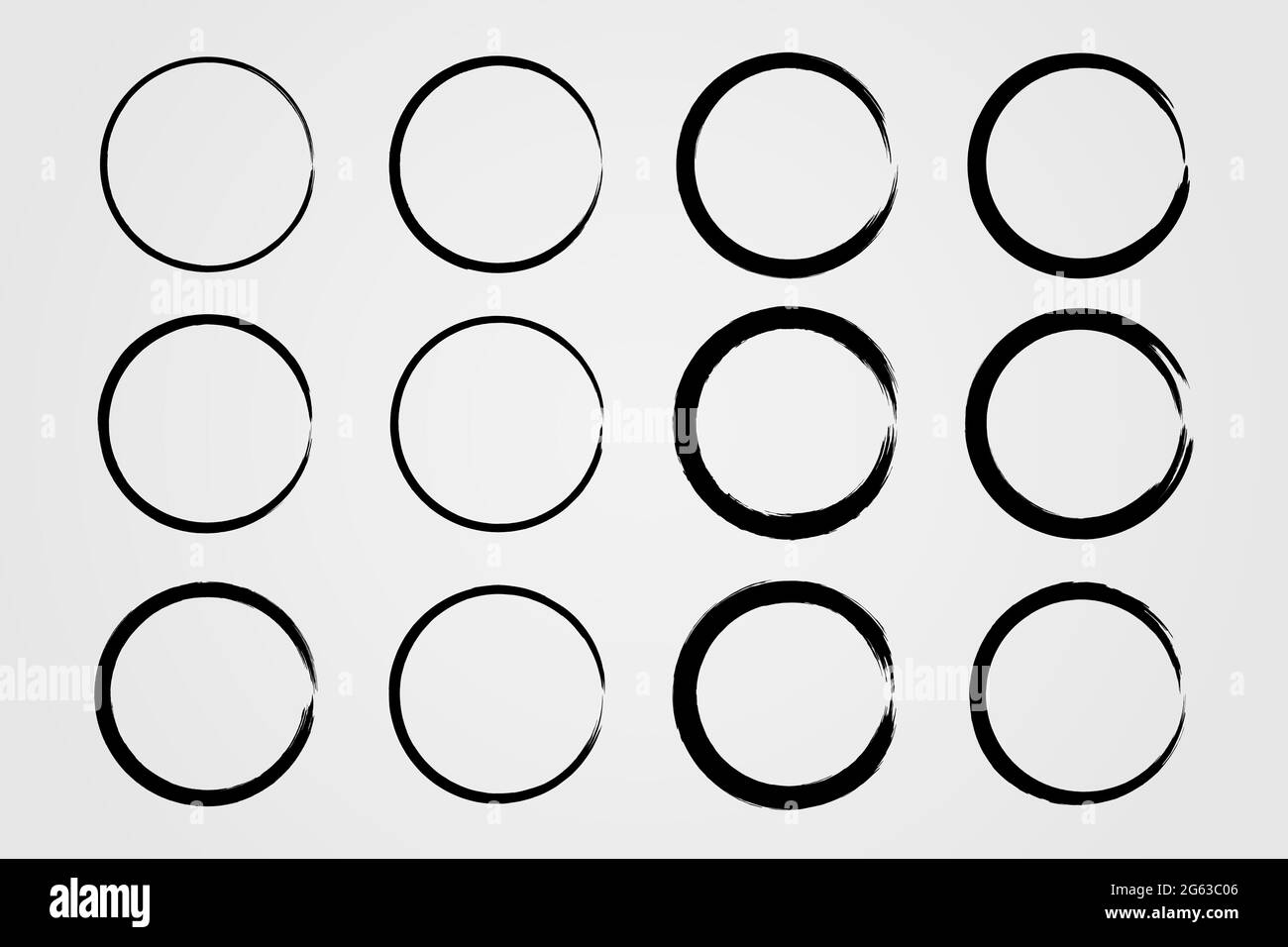 new collection set of vector Grunge frame collection. rounded Grunge ...