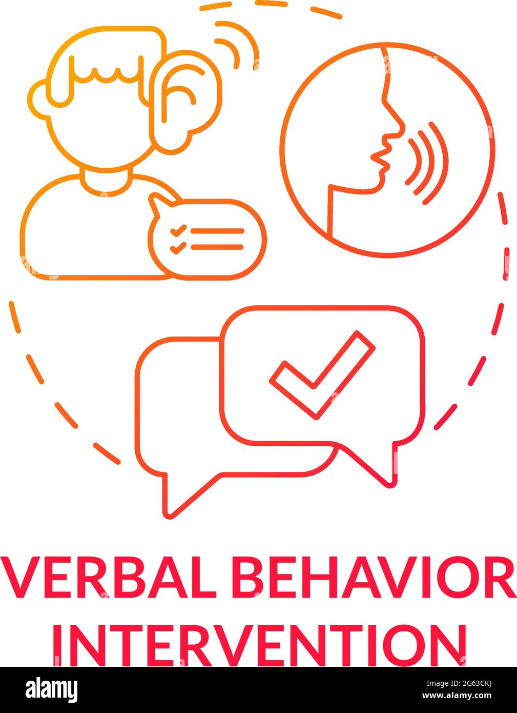 Verbal behavior intervention concept icon Stock Vector Image & Art - Alamy