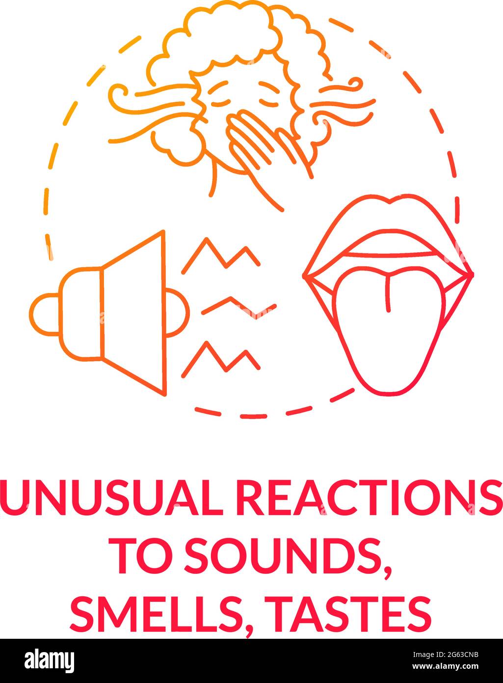 Sensory sensitivity concept icon Stock Vector Image & Art - Alamy