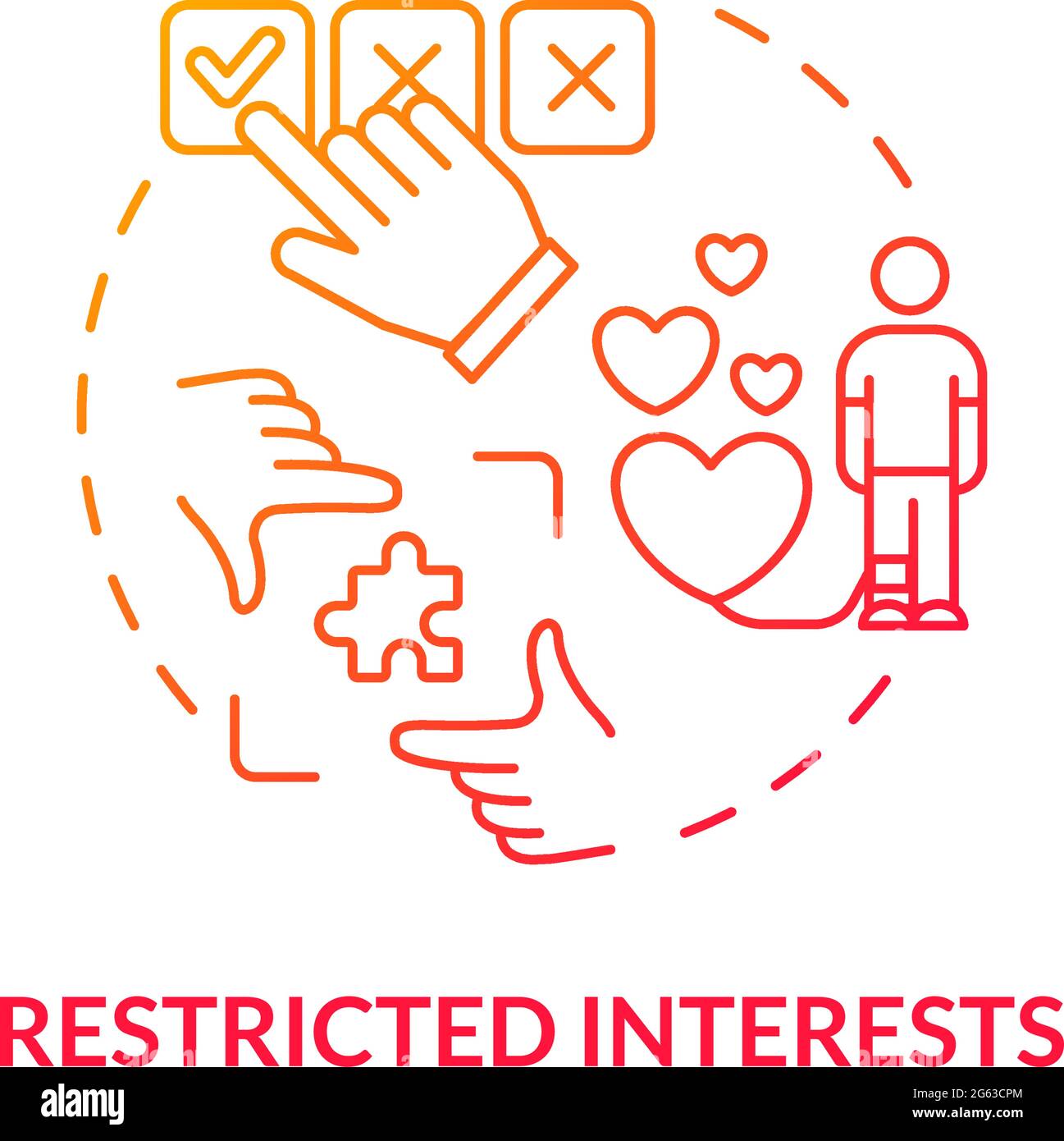 Restricted interests concept icon Stock Vector Image & Art - Alamy