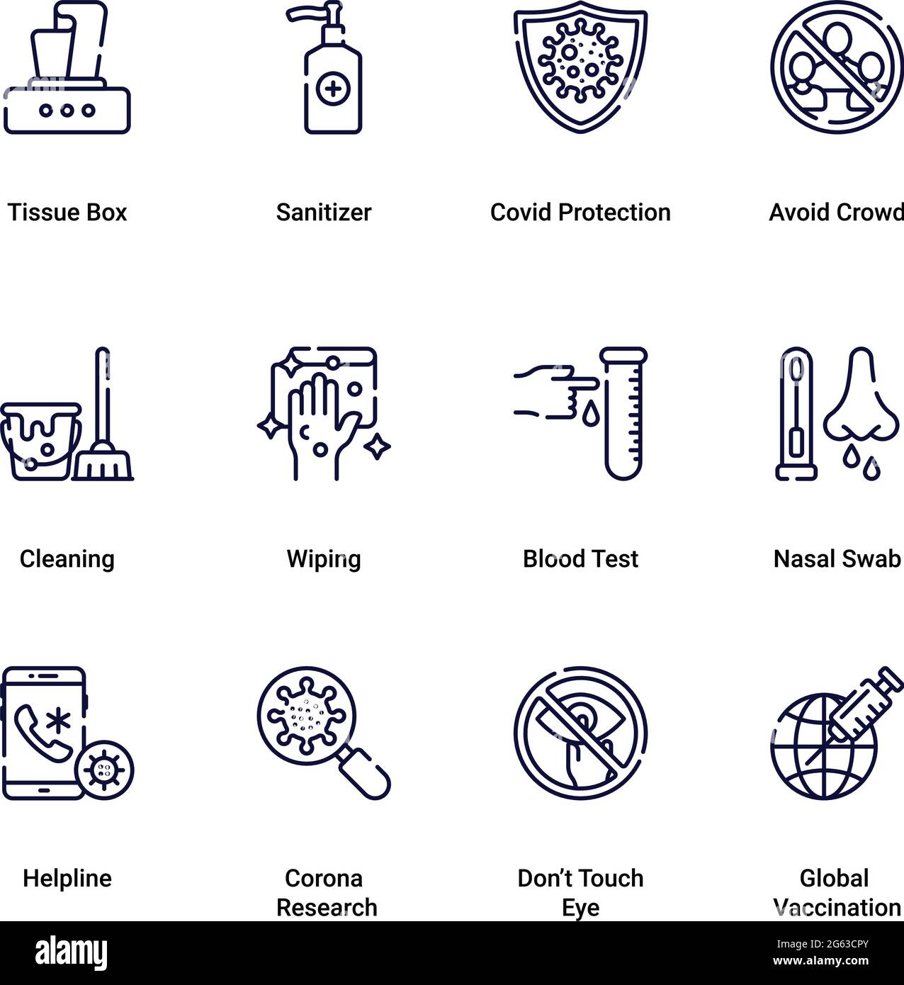 Crowd line vector icons Cut Out Stock Images & Pictures - Alamy