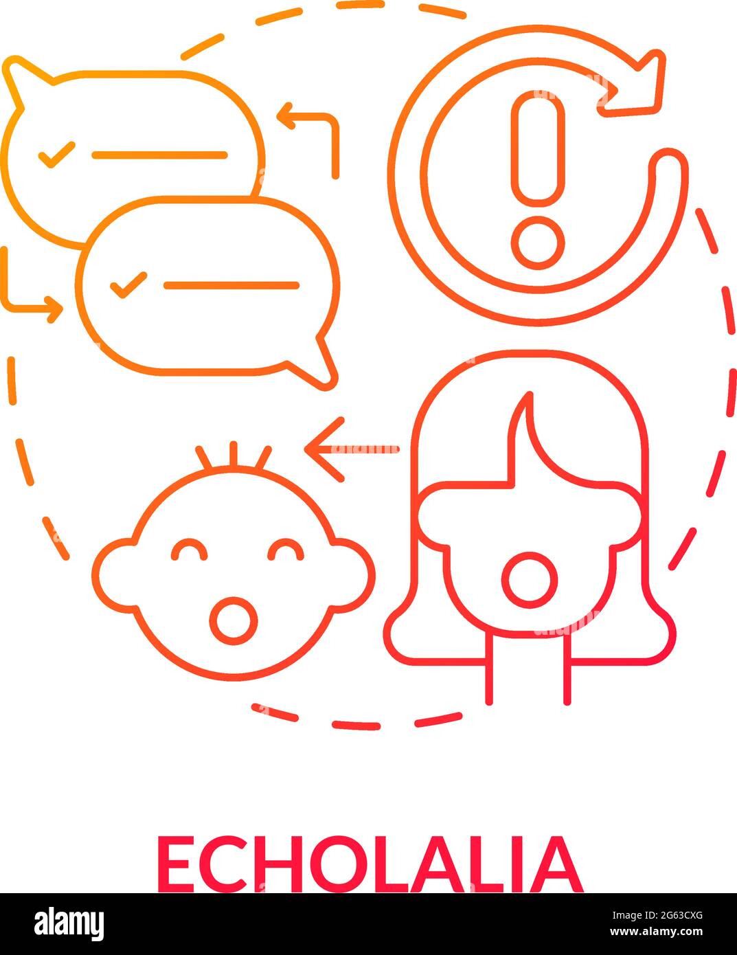 Echolalia concept icon Stock Vector Image & Art - Alamy
