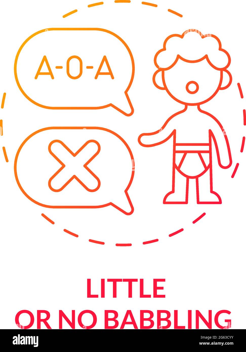 Little and no babbling concept icon Stock Vector Image & Art - Alamy