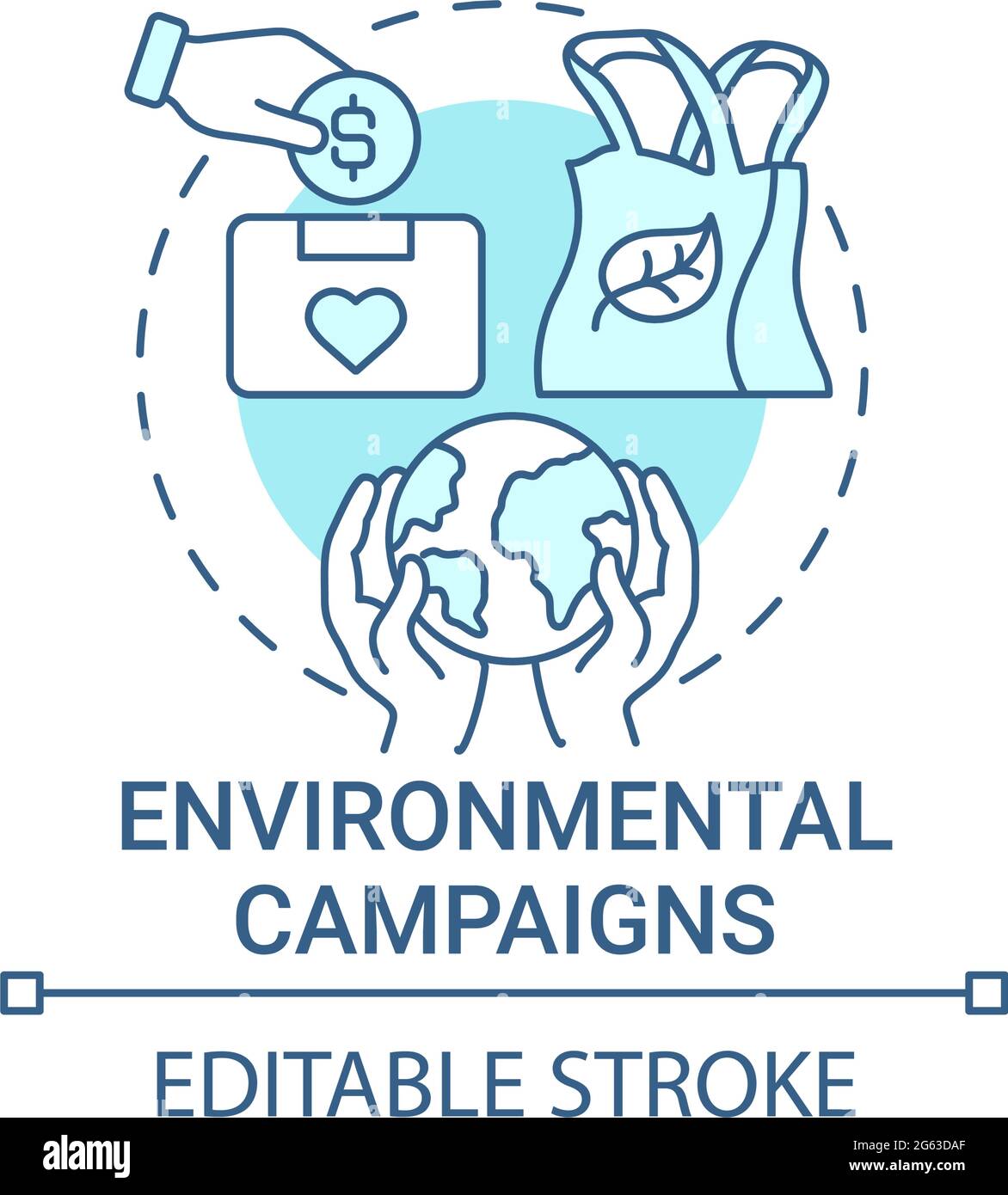 Environmental campaigns concept icon Stock Vector Image & Art - Alamy