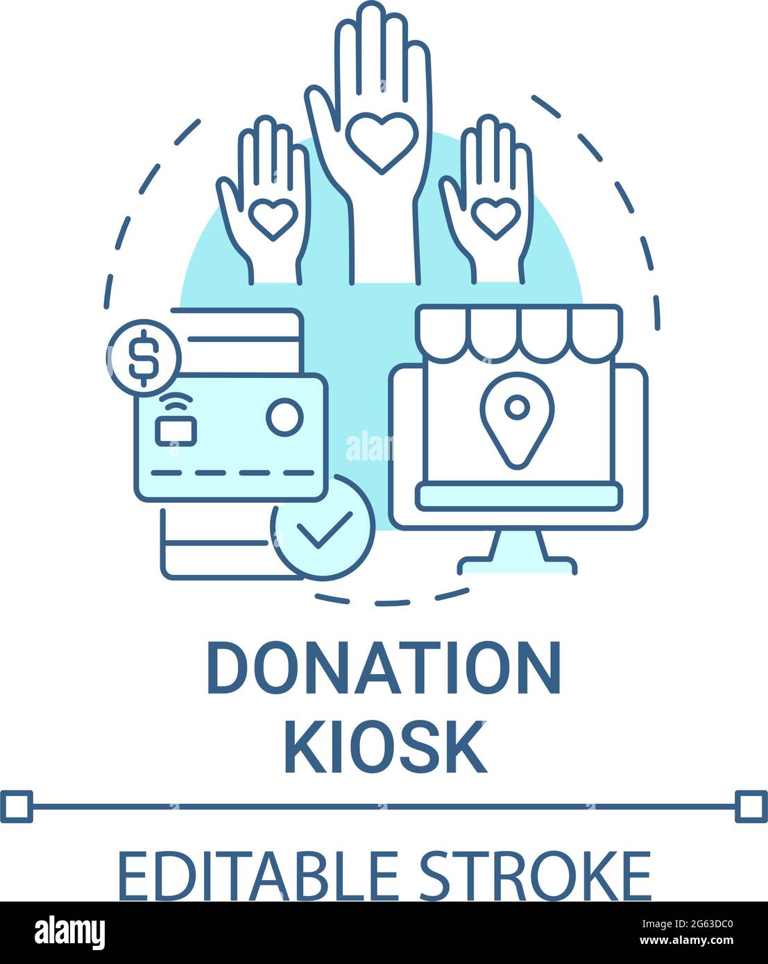 Digital donation terminal Stock Vector Images - Alamy