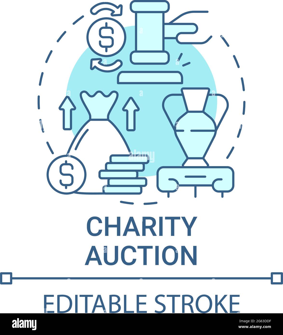 Charity auction concept icon Stock Vector Image & Art - Alamy