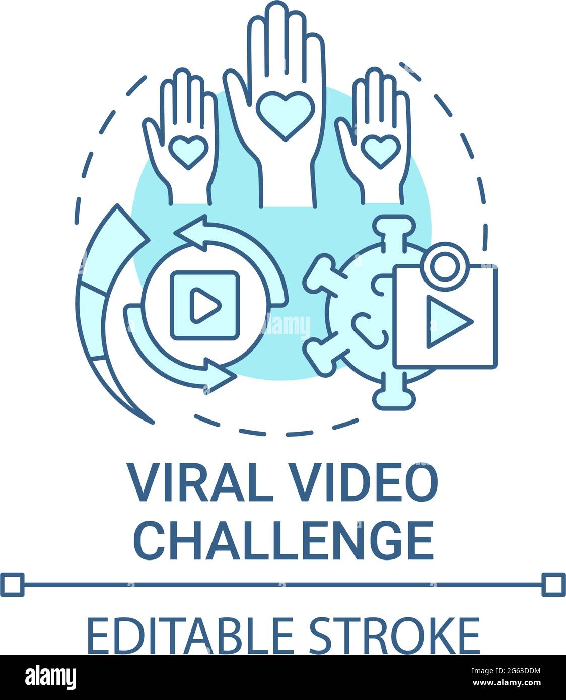 Viral video challenge concept icon Stock Vector Image & Art - Alamy