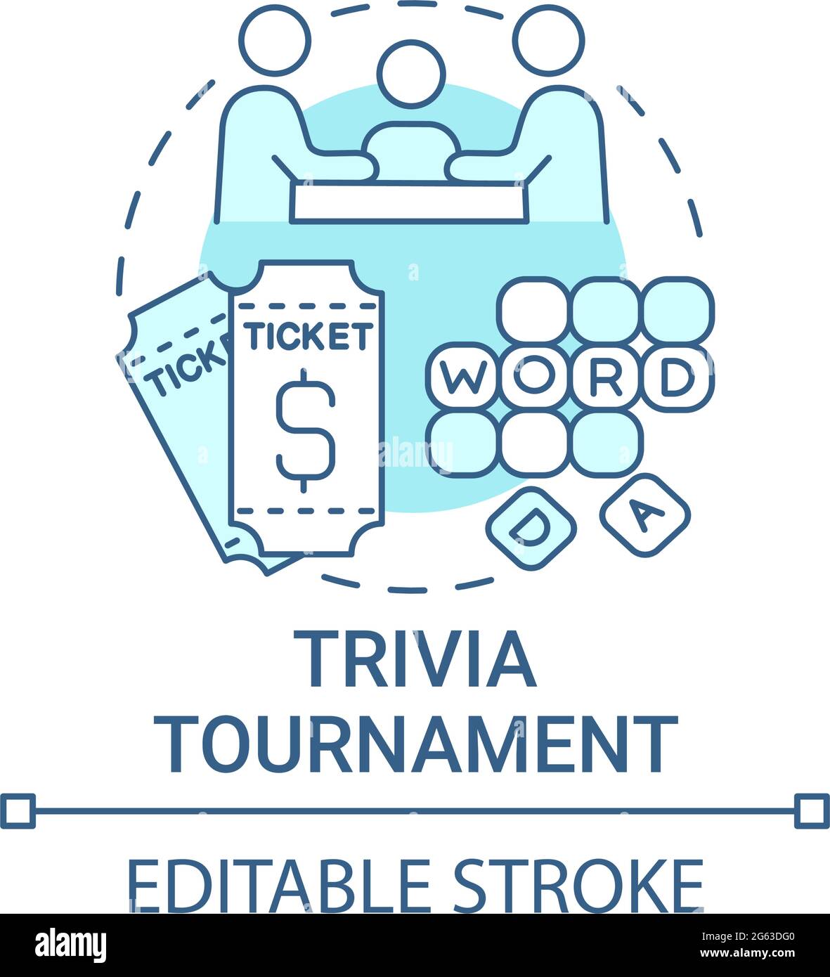 Trivia tournament fundraiser concept icon Stock Vector Image & Art - Alamy