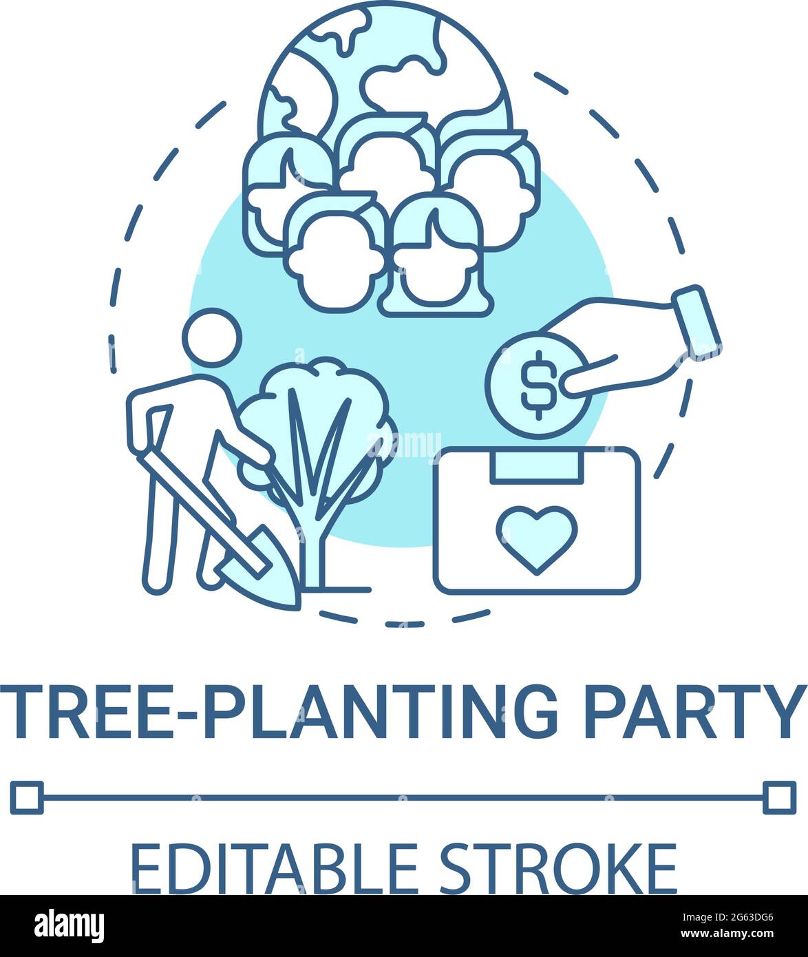 Tree planting campaign Stock Vector Images - Alamy