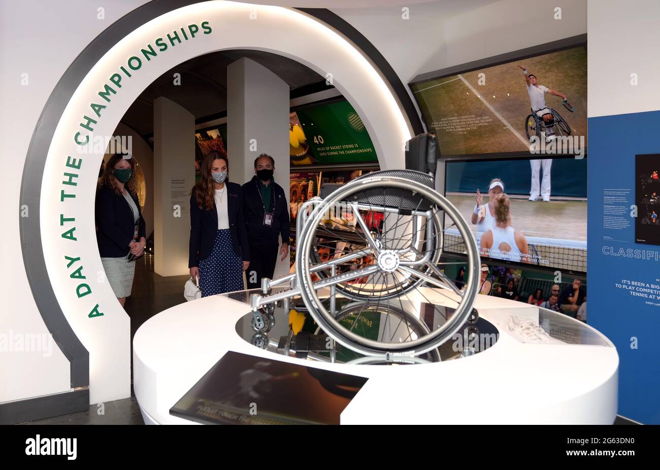 The Duchess of Cambridge is shown around the Wimbledon Museum by the ...