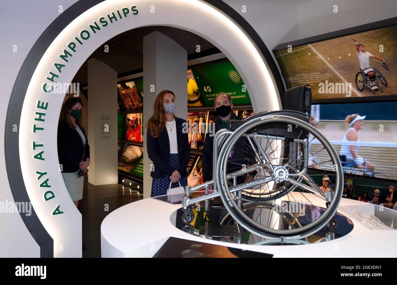 The Duchess of Cambridge is shown around the Wimbledon Museum by the ...