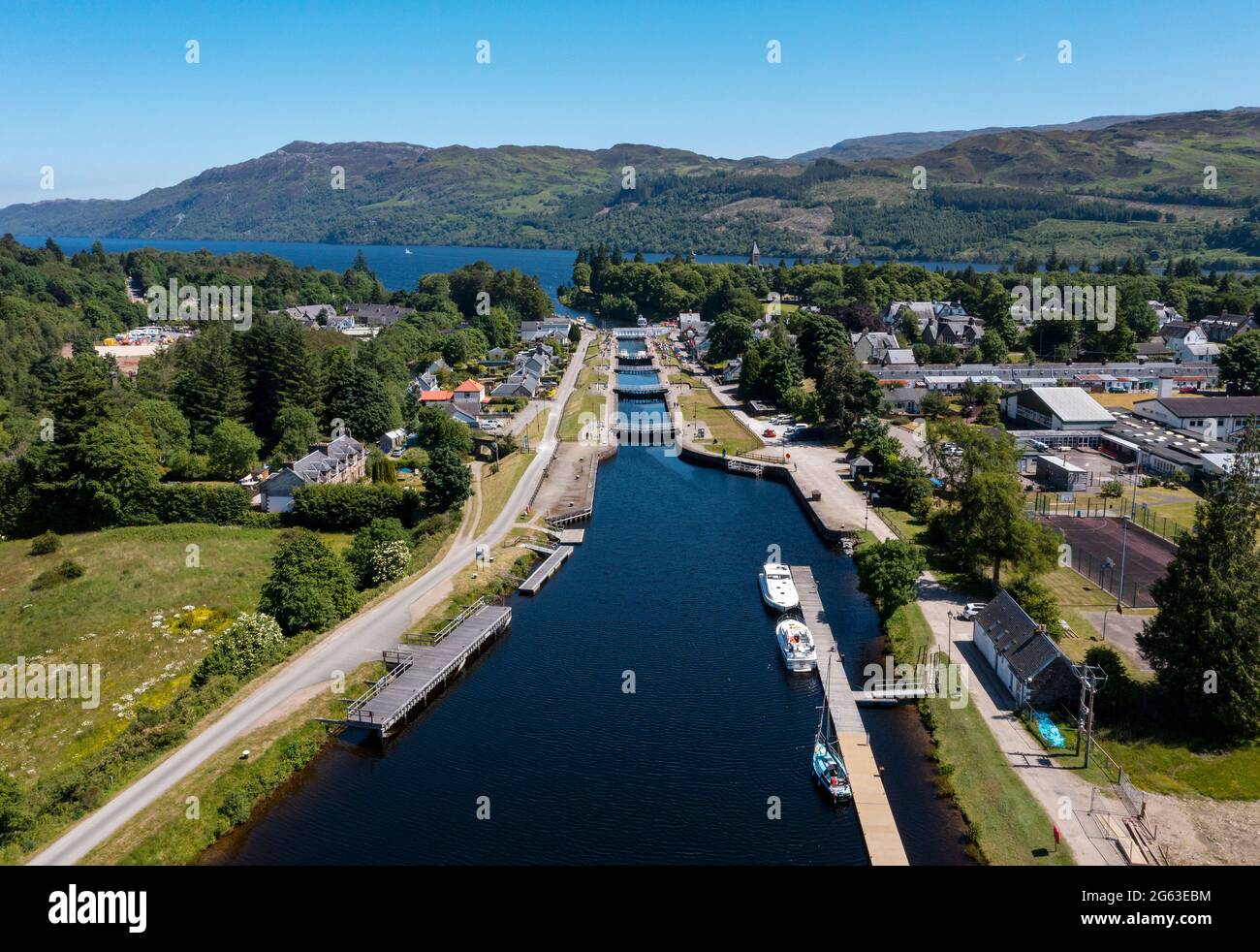 Caledonian canal locks fort augustus hi-res stock photography and ...