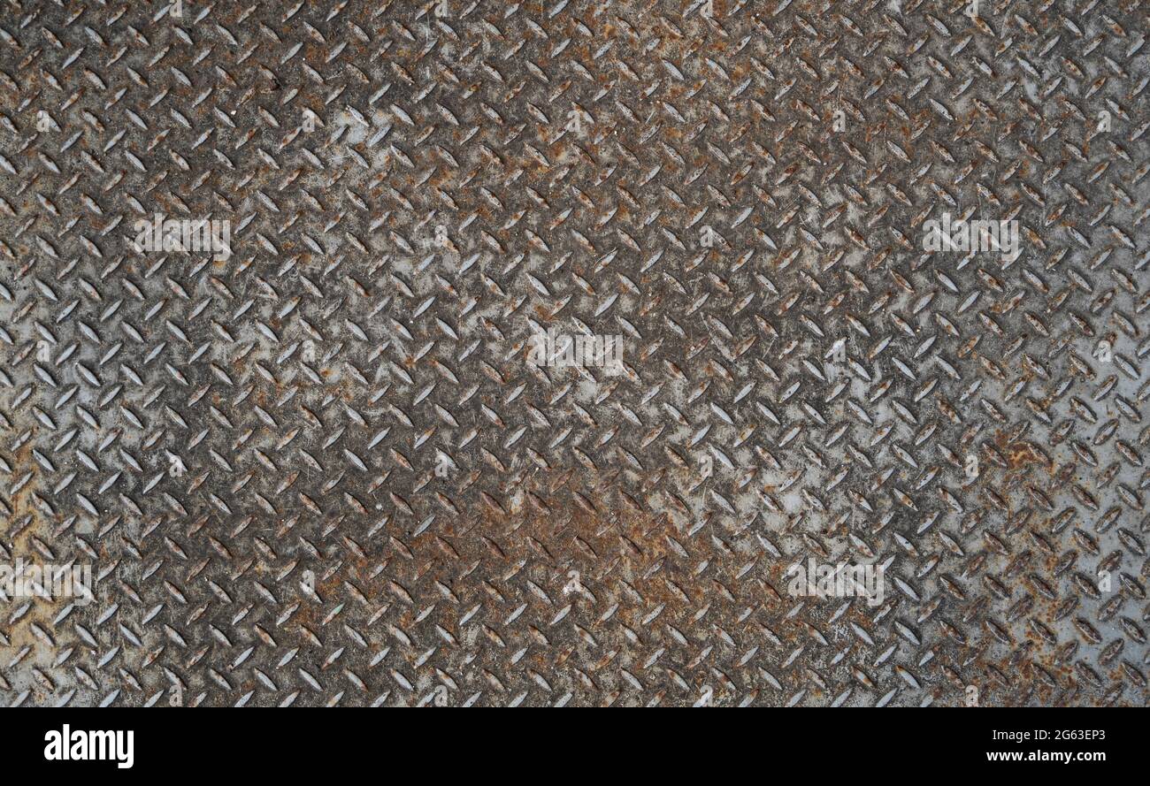 Texture of rusty metal plate of the floor Stock Photo - Alamy