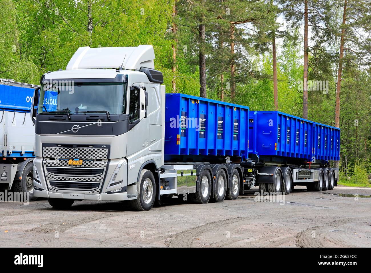 Raasepori, Finland. May 27, 2021. New Volvo FH 500TC Pro Hook truck in ...