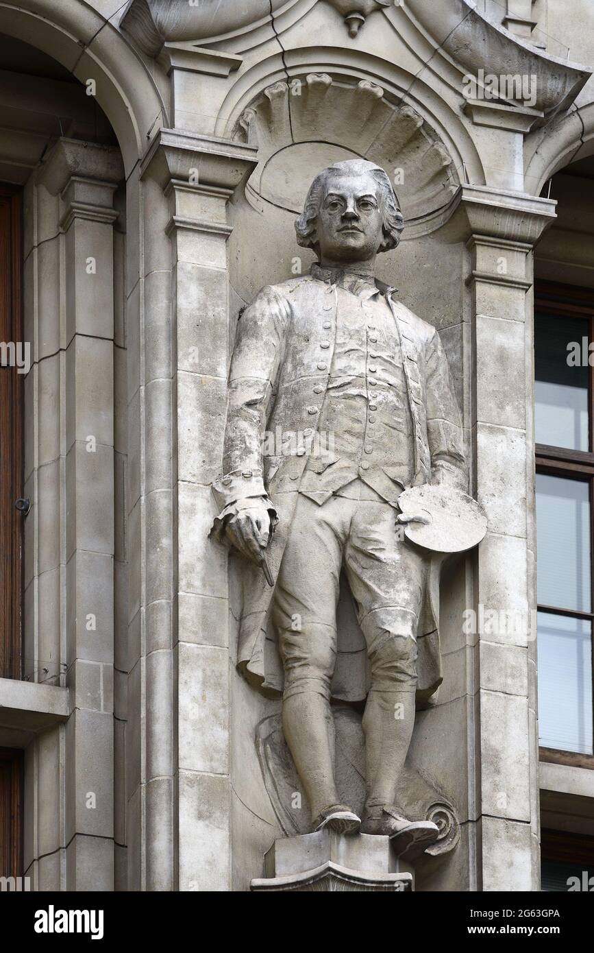 London, England, UK. Statue of William Hogarth (painter) by Reuben ...
