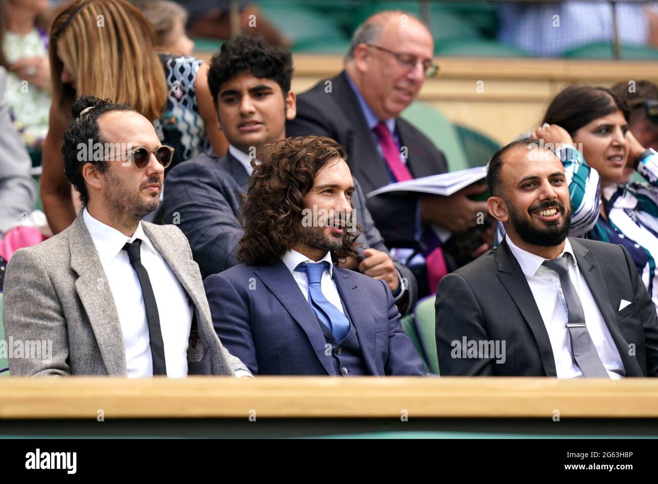 Joe Wicks in the royal box on day five of Wimbledon at The All England ...