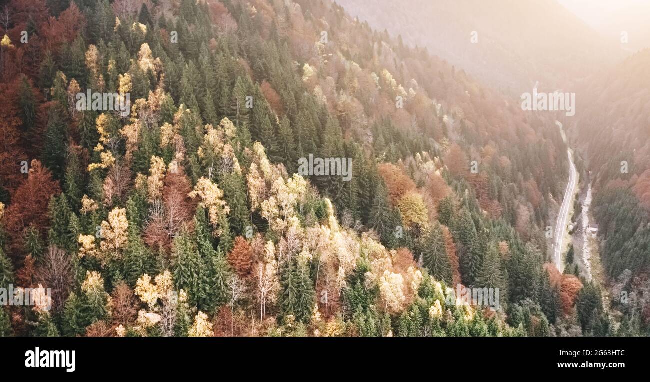 Aerial view highway going through hi-res stock photography and images ...