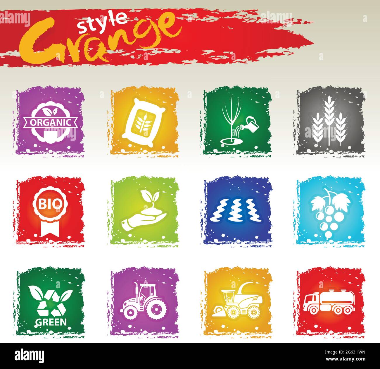 agricultural icon set Stock Vector Image & Art - Alamy