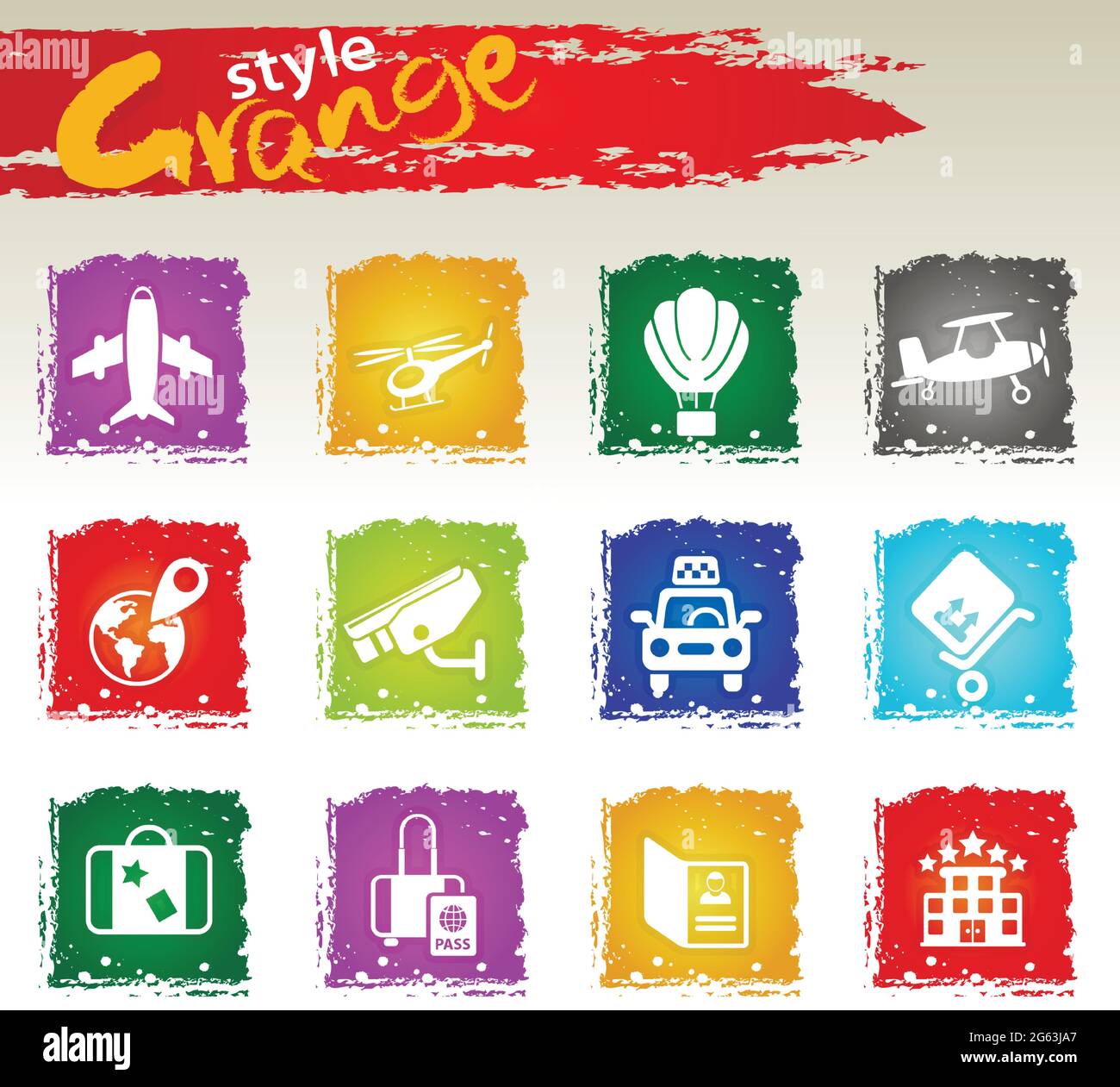 Airport and air carrier services icon set Stock Vector Image & Art - Alamy