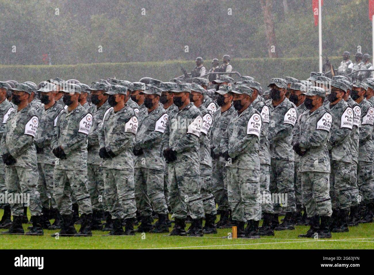 Non Exclusive: MEXICO CITY, MEXICO - JUNE 30: Groups of battalions of ...