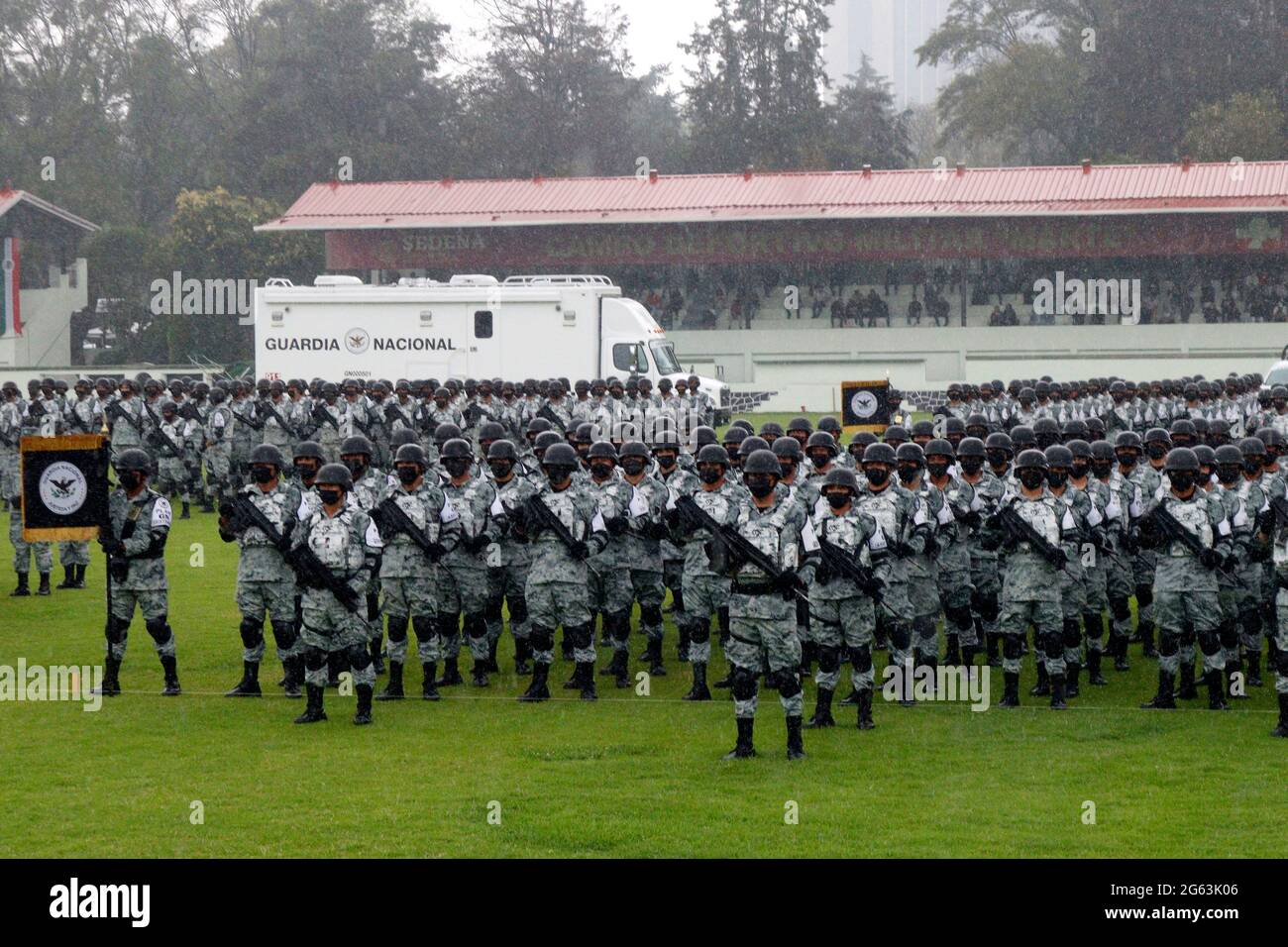 Non Exclusive: MEXICO CITY, MEXICO - JUNE 30: Groups of battalions of ...