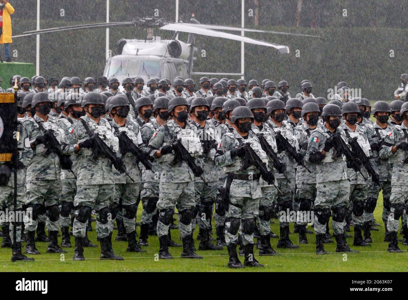 Non Exclusive: MEXICO CITY, MEXICO - JUNE 30: Groups of battalions of ...