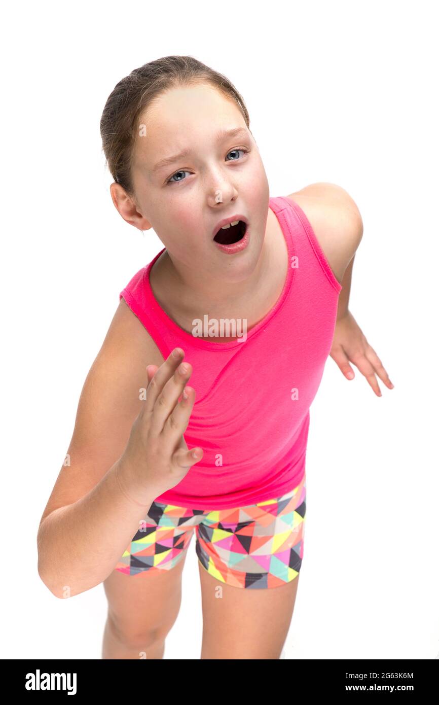 Little girl training hi-res stock photography and images - Alamy