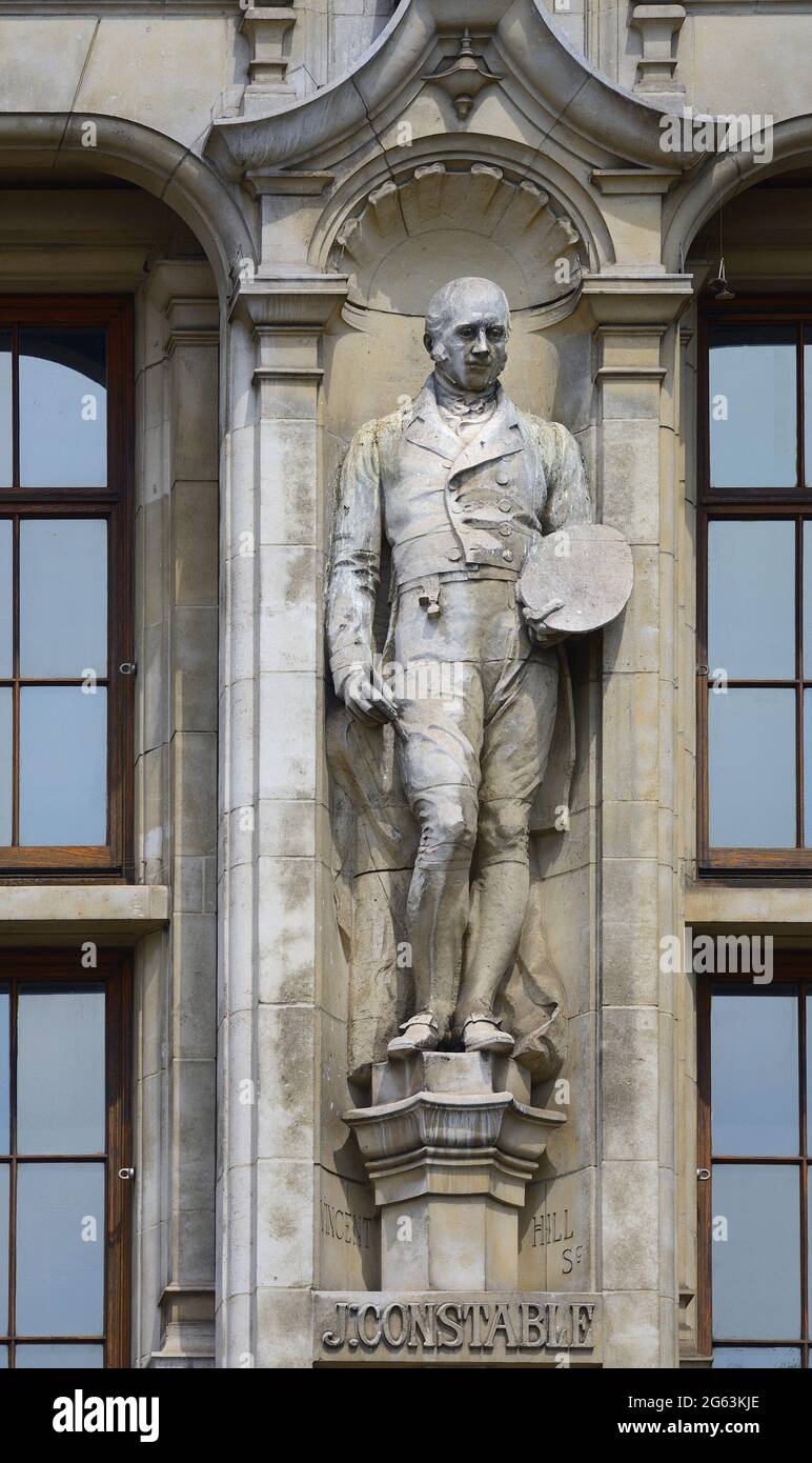 London, England, UK. Statue of John Constable (painter) by Vincent Hill ...