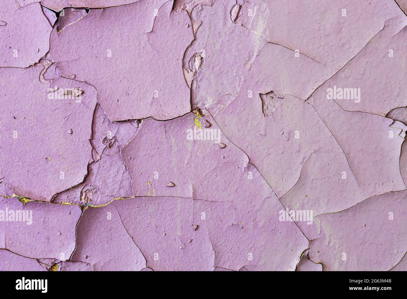 old stone wall with cracked purple paint. background for design. grunge ...