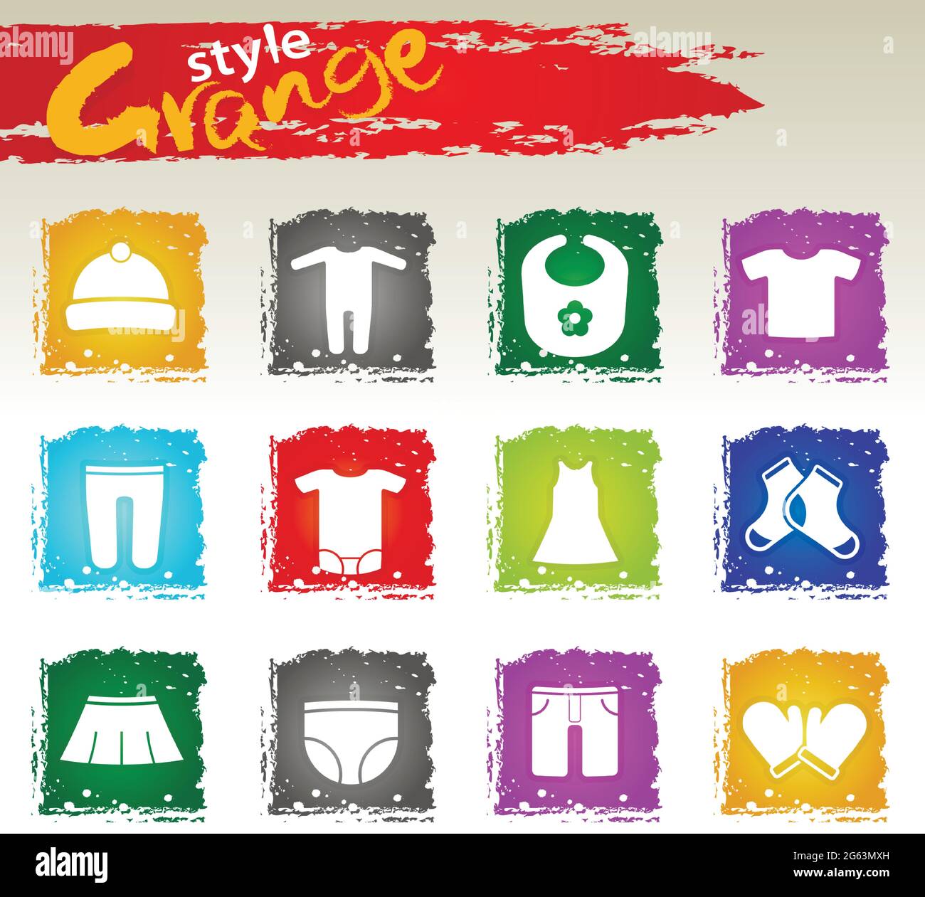 Baby clothes icon set Stock Vector Image & Art - Alamy