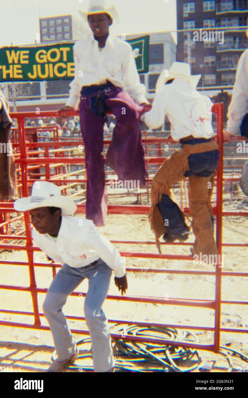 Black Rodeo Championship Stable Hand Stock Photo - Alamy
