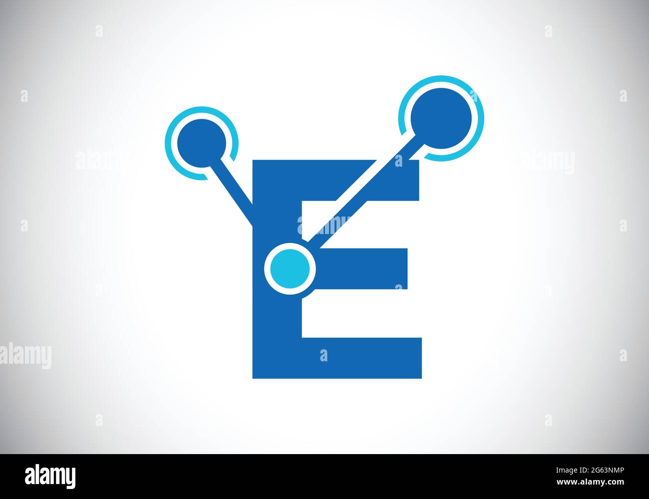 Initial letter E with technology logo sign symbol. Suitable for ...