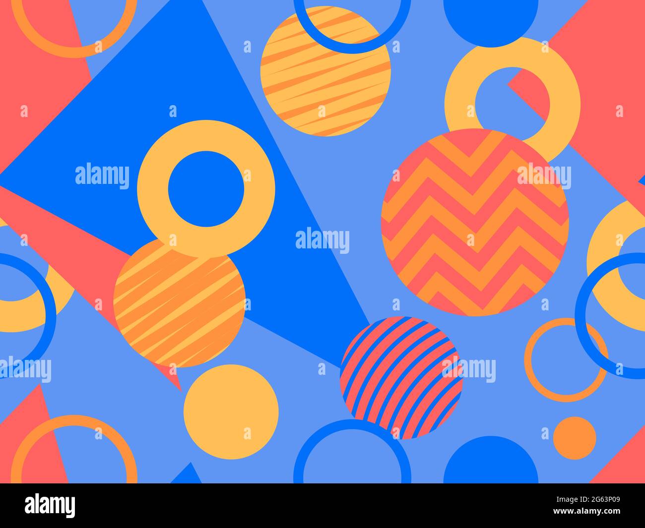 80s geometric seamless pattern with memphis elements. Trendy retro ...