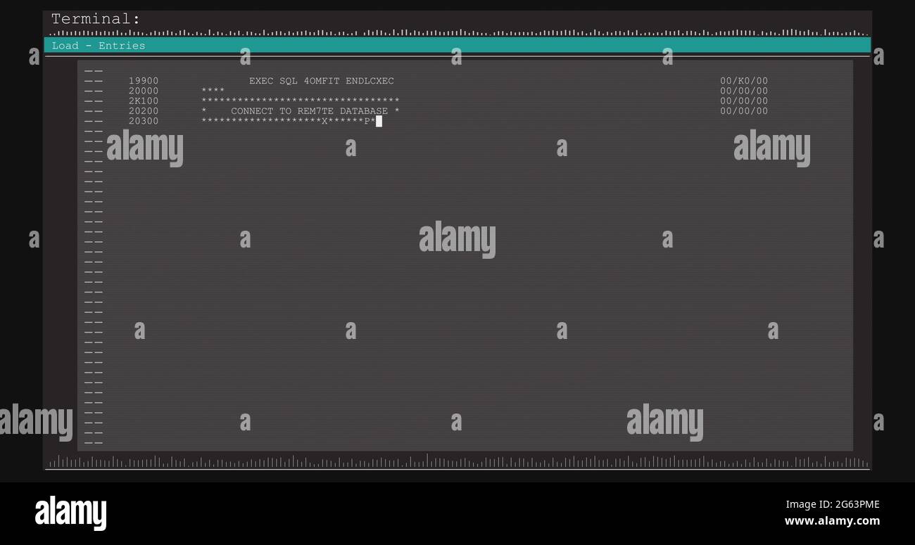 Image of data processing on grey and blue computer screen Stock Photo ...