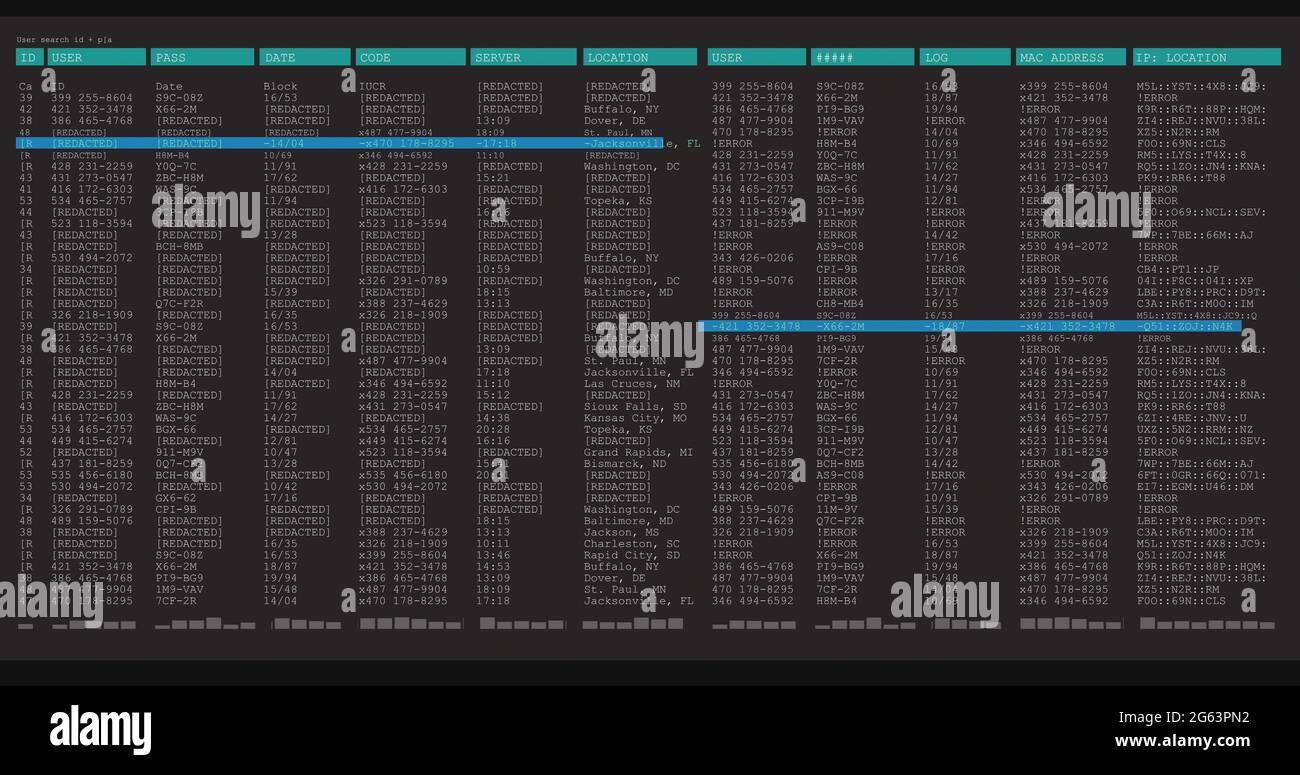 Image of data processing on gray and blue computer screen Stock Photo ...