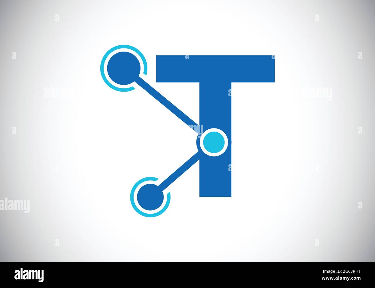 Initial letter T with technology logo sign symbol. Suitable for ...