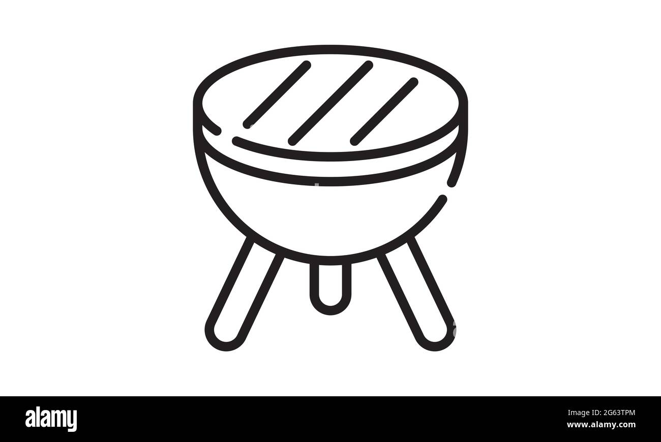 Grill icon barbecue symbol vector image Stock Vector Image & Art - Alamy