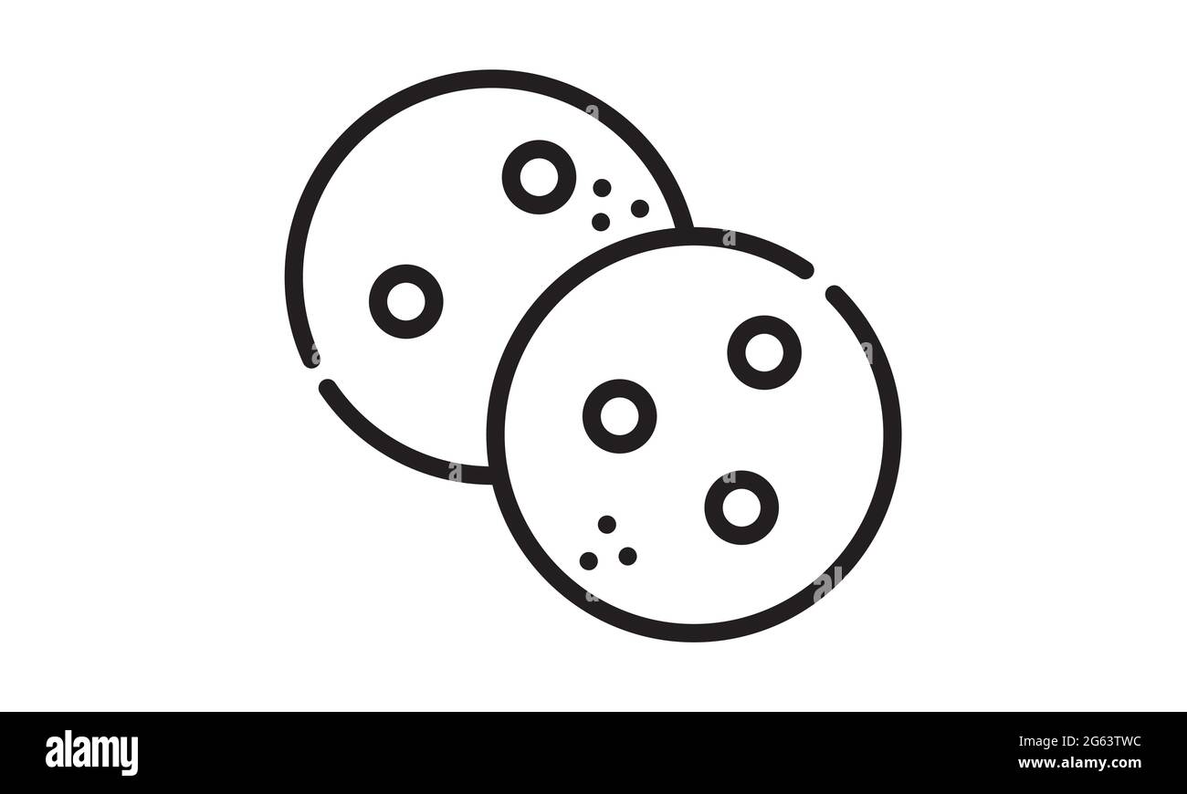 Cookie icon vector isolated on white background, logo concept of Cookie ...