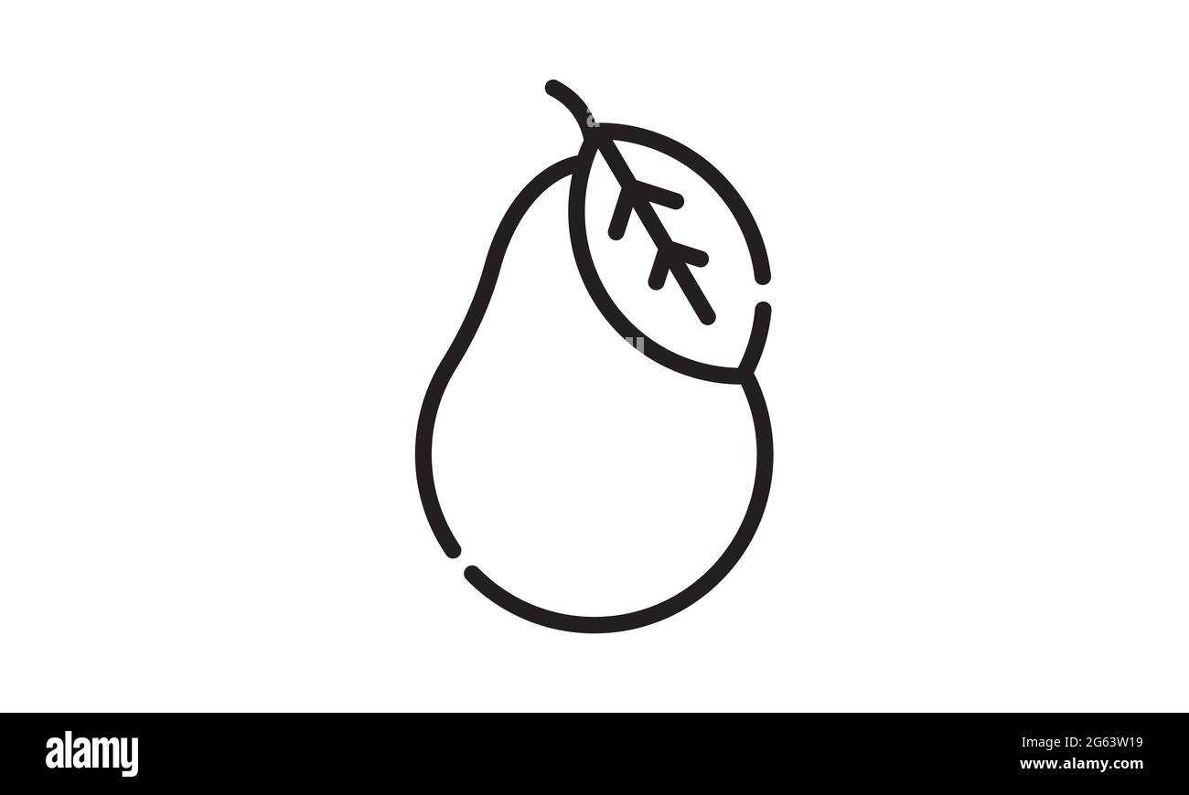 pear icon vector fruit sign vegetarisn Stock Vector Image & Art - Alamy