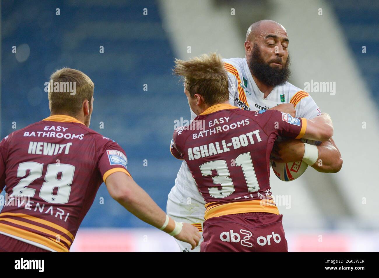 Huddersfield, England - 1 July 2021 - Sam Kasiano of Catalan Dragons ...