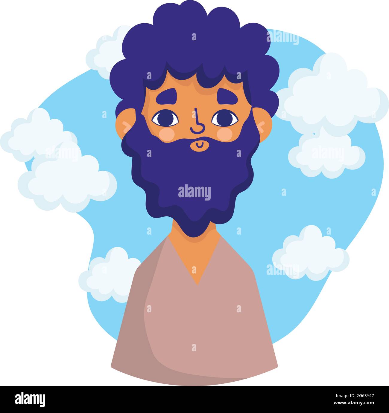bearded afro man Stock Vector Image & Art - Alamy